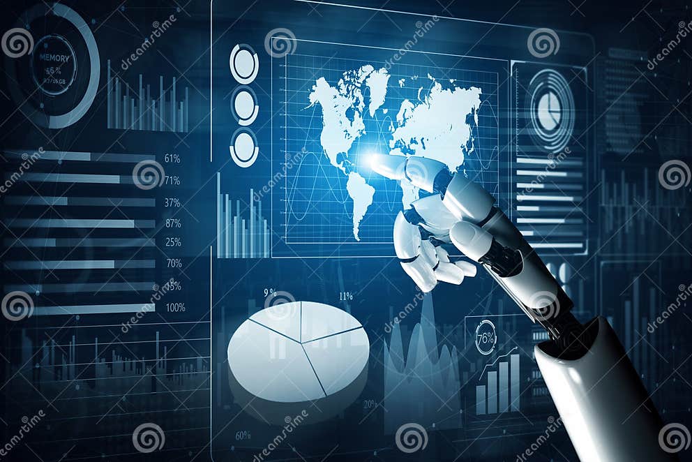 MLP Futuristic Robot Artificial Intelligence Concept. Stock ...