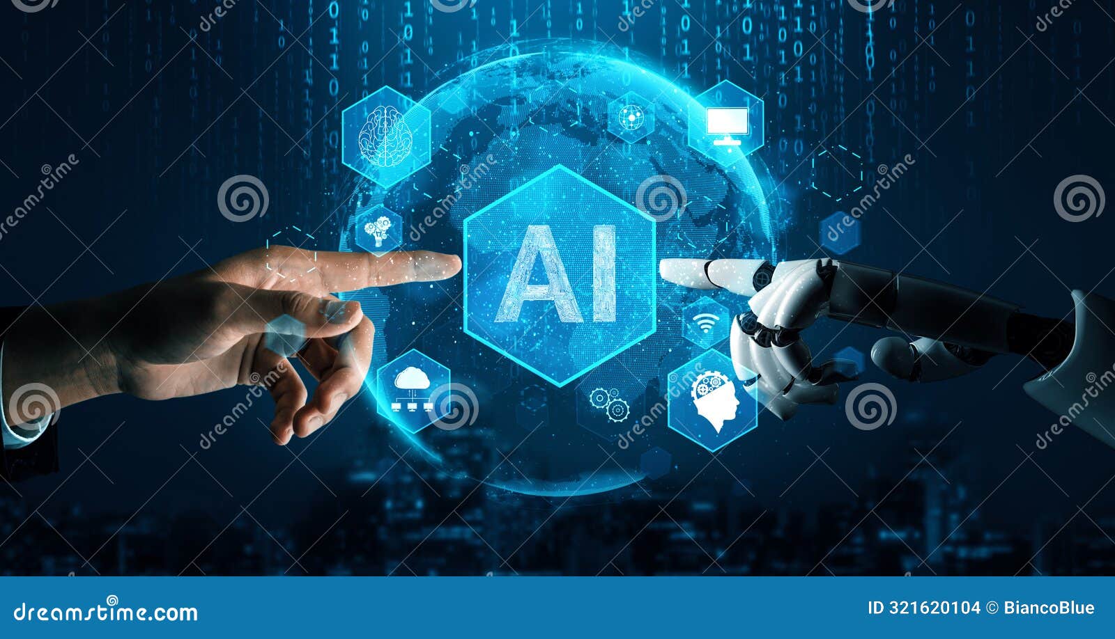 MLP Futuristic Robot Artificial Intelligence Concept. Stock ...