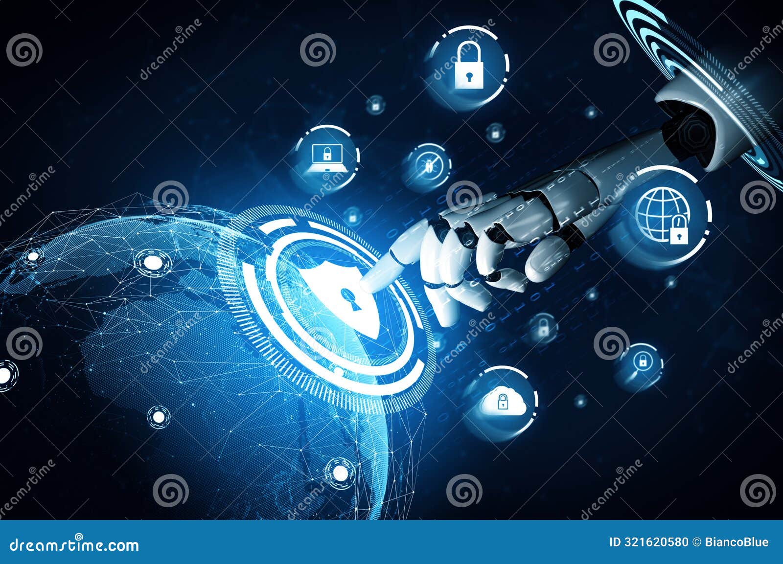 MLP Futuristic Robot Artificial Intelligence Concept. Stock ...