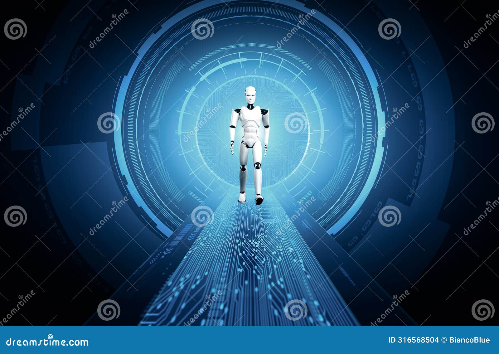 MLP 3D Rendering Robot Humanoid in Sci Fi Fantasy World Stock ...