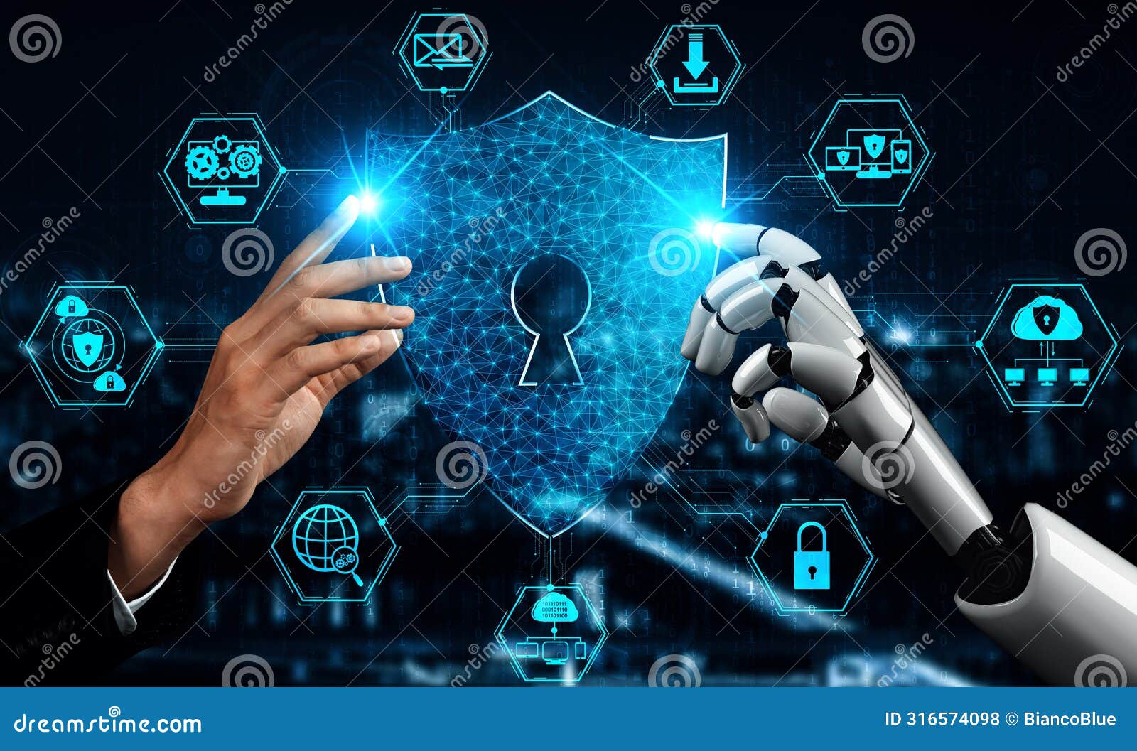 MLP Future Artificial Intelligence Robot and Cyborg. Stock Illustration ...