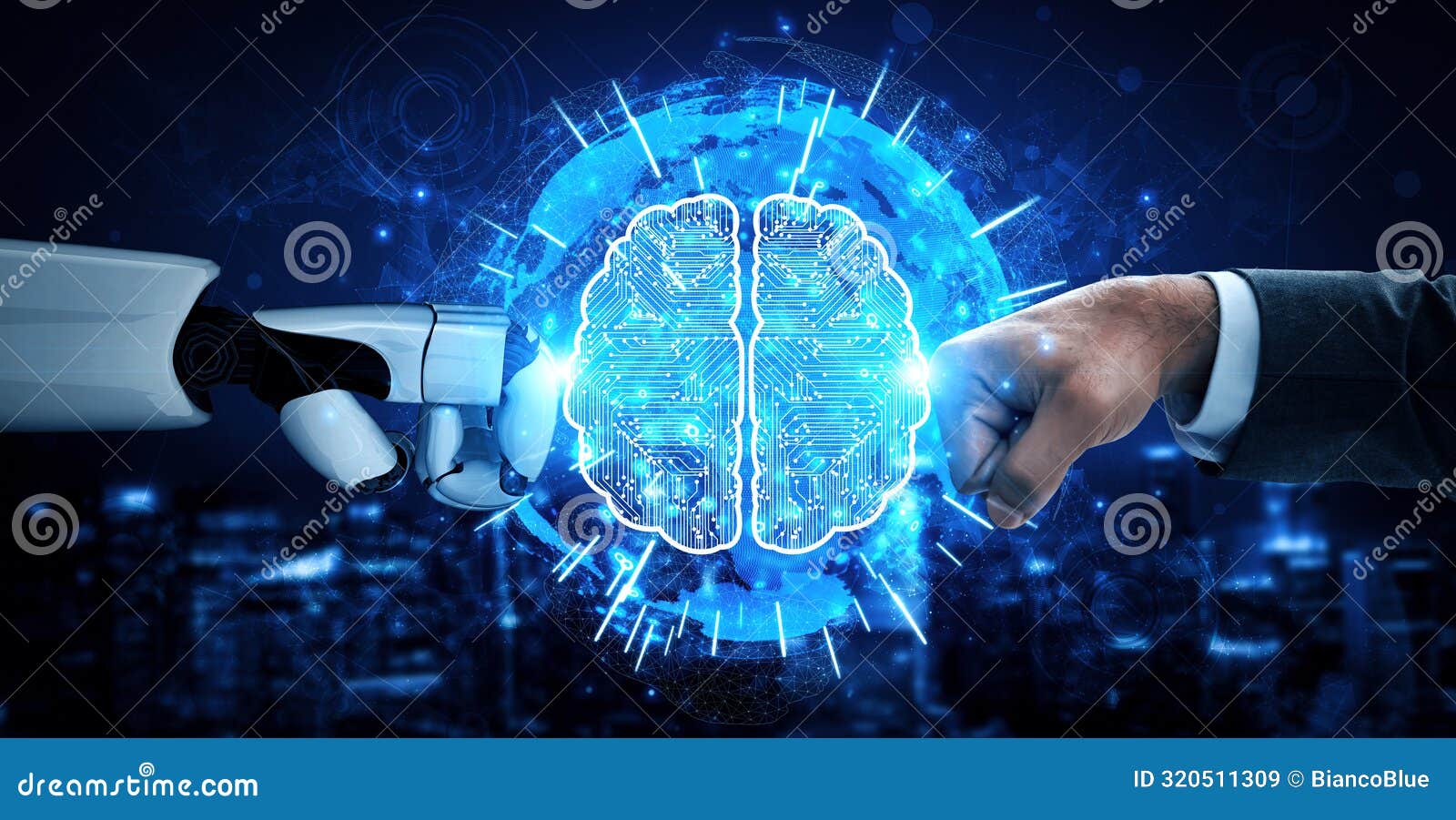 MLP Future Artificial Intelligence Robot and Cyborg. Stock Illustration ...