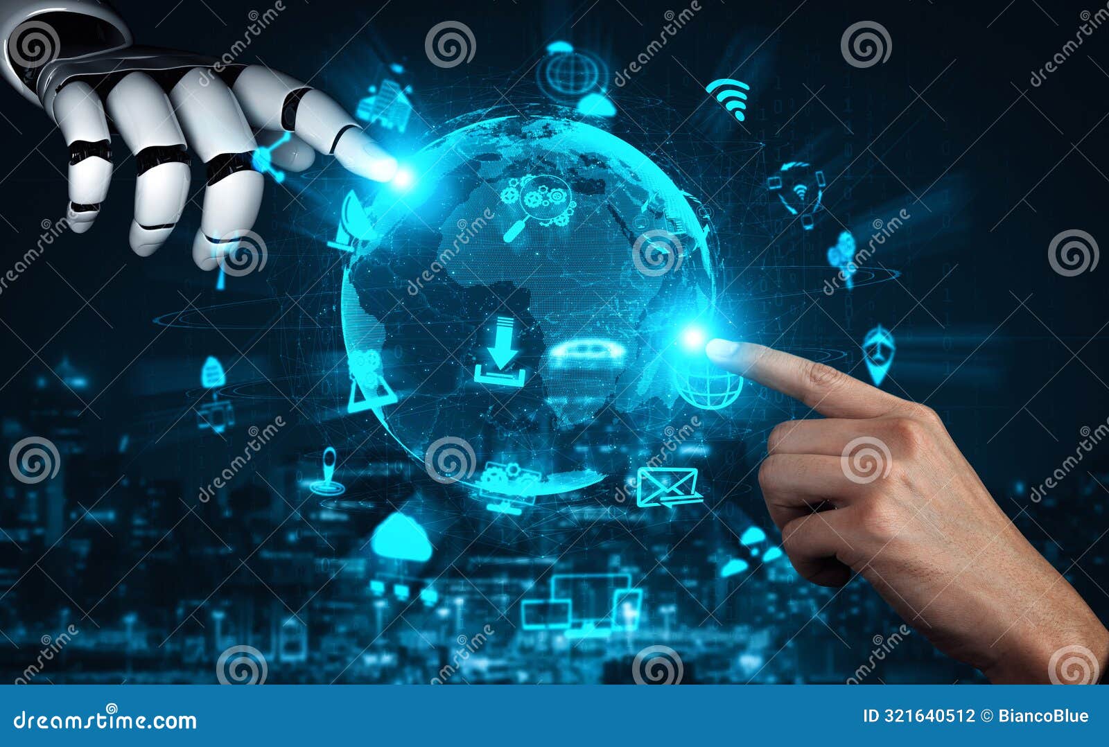 MLP Future Artificial Intelligence Robot and Cyborg. Stock Illustration - Illustration of ...