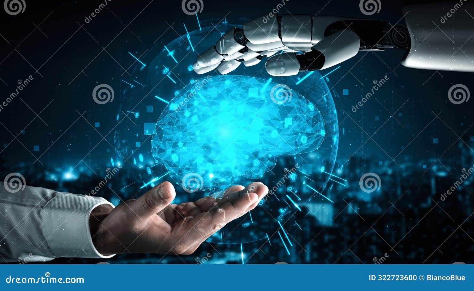 MLP Future Artificial Intelligence Robot and Cyborg. Stock Illustration - Illustration of ...