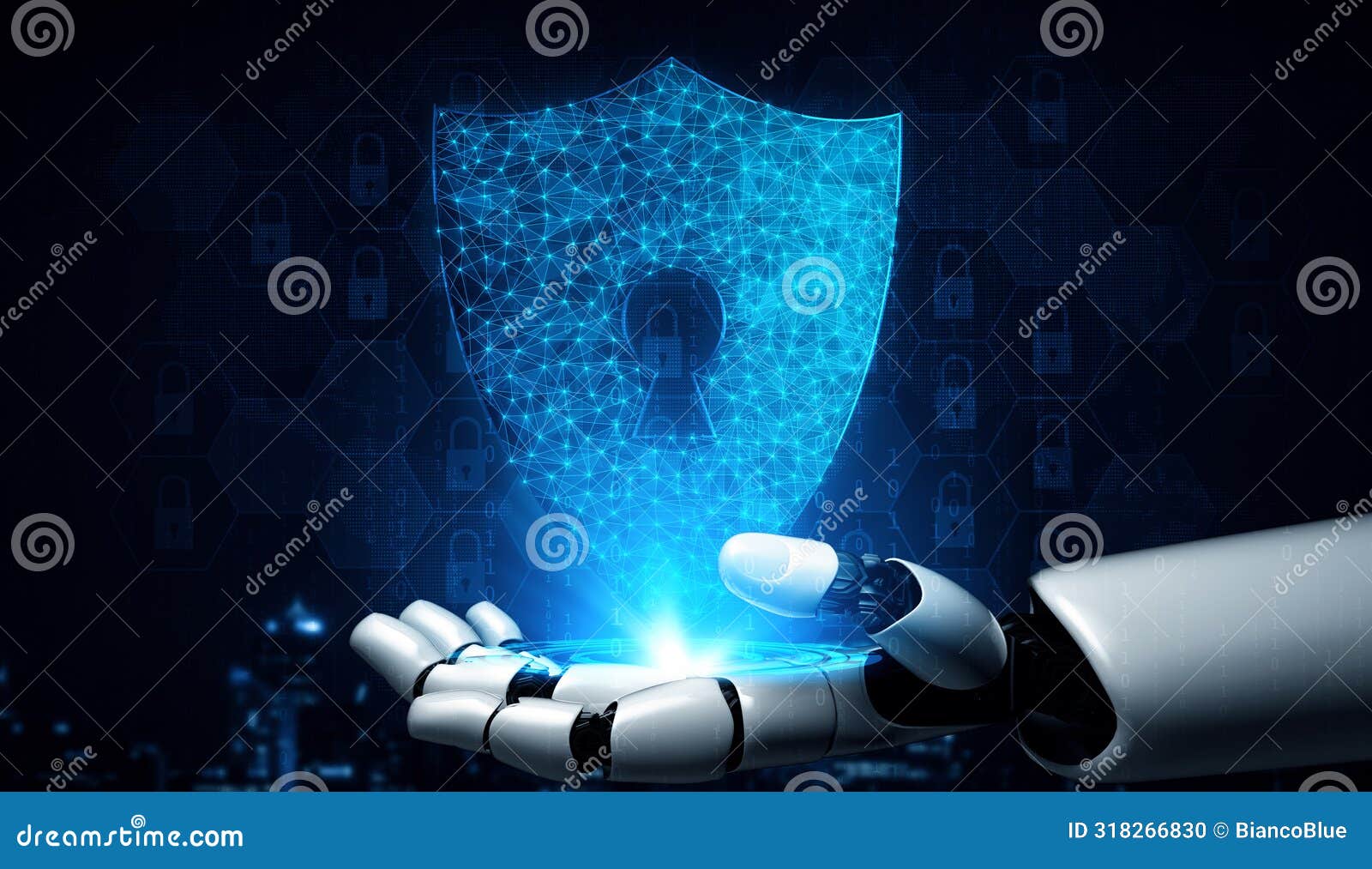 MLP Future Artificial Intelligence Robot and Cyborg. Stock Photo ...