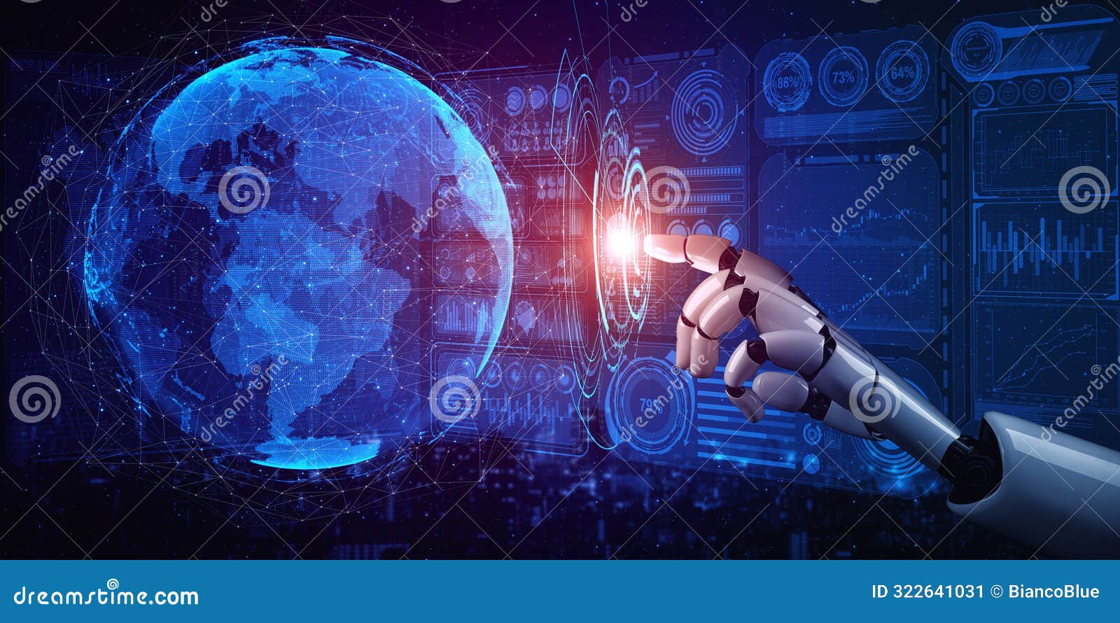 MLP Future Artificial Intelligence Robot and Cyborg. Stock Illustration ...