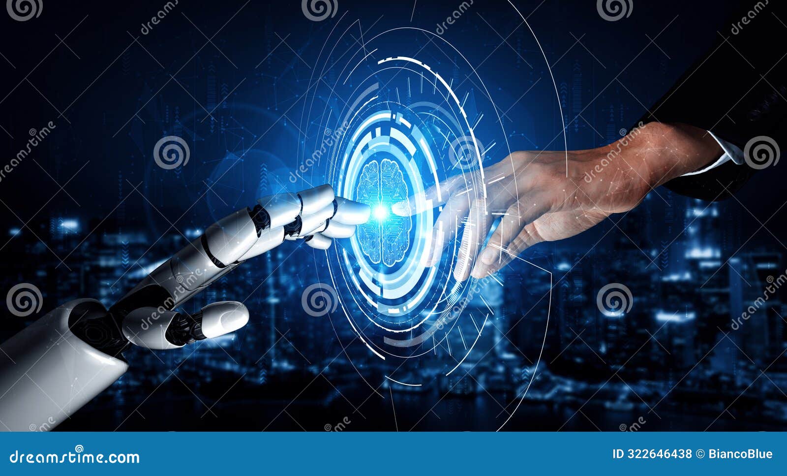 MLP Future Artificial Intelligence Robot and Cyborg. Stock Illustration ...