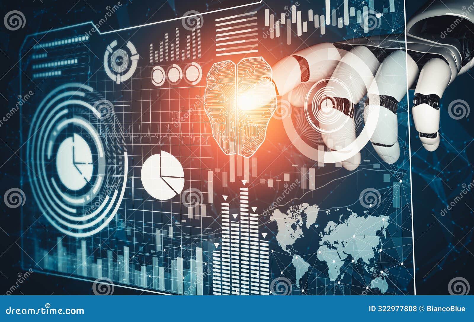 MLP Futuristic AI Thinking of Droid Robot Artificial Intelligence ...