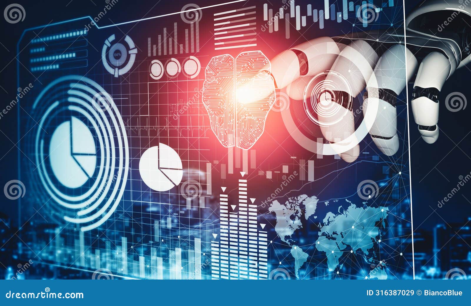 MLP Futuristic AI Thinking of Droid Robot Artificial Intelligence ...