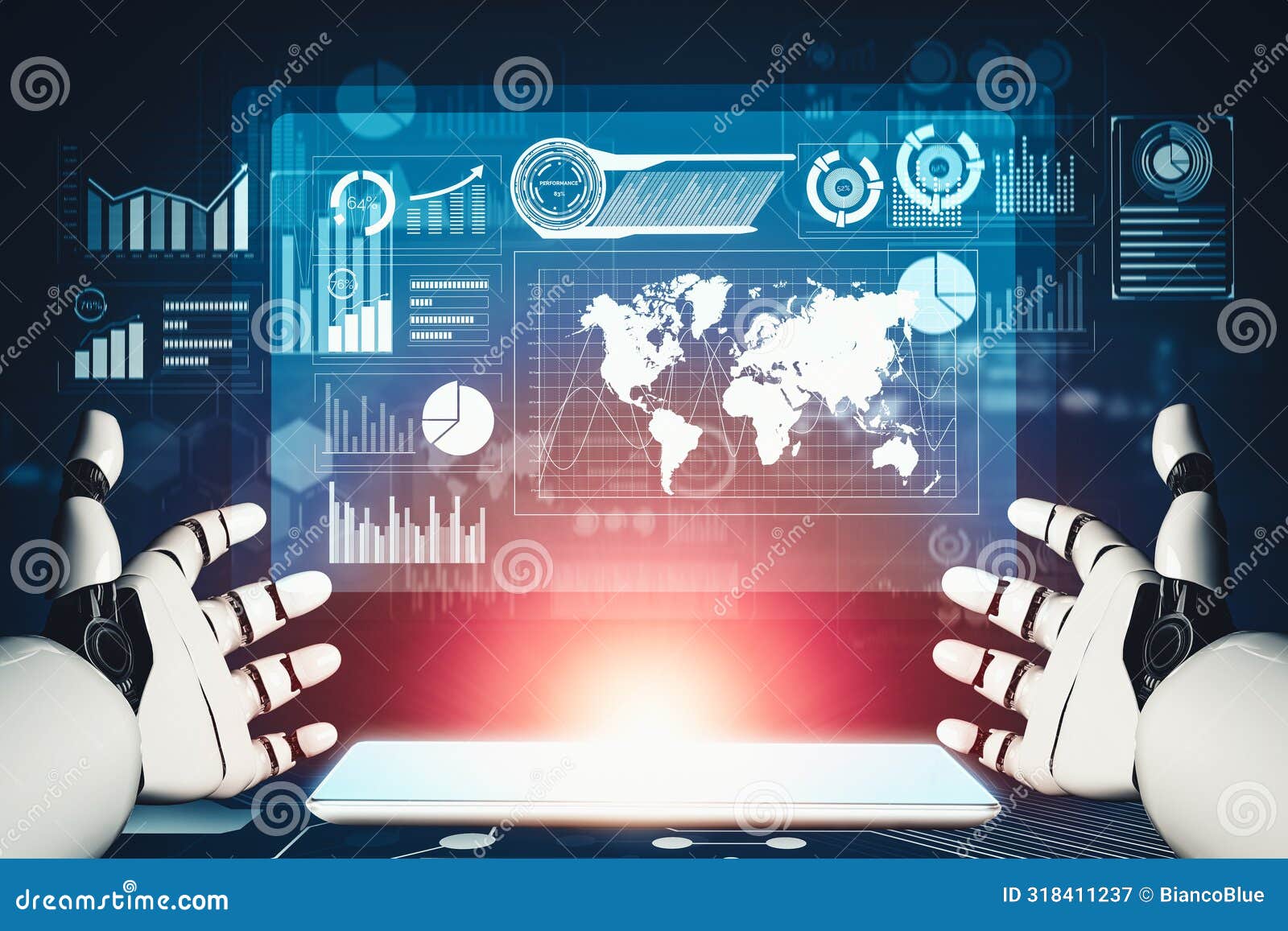 MLP Futuristic AI Thinking of Droid Robot Artificial Intelligence ...