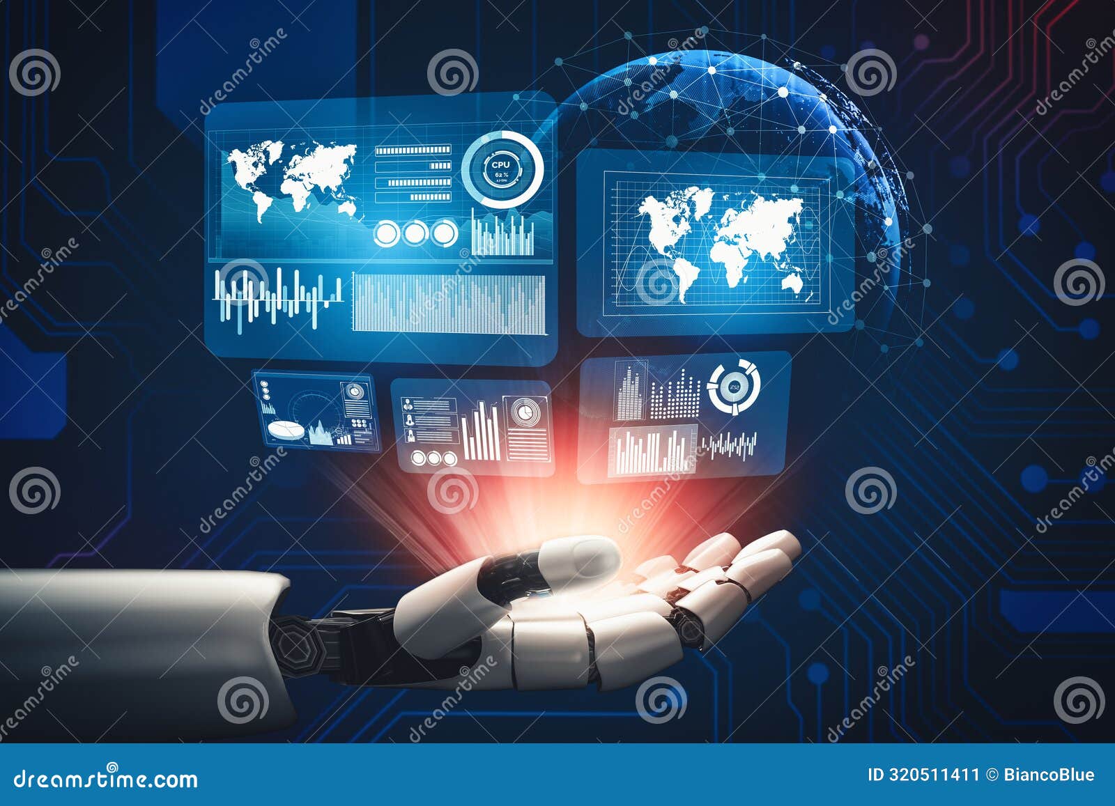 MLP Futuristic AI Thinking of Droid Robot Artificial Intelligence ...