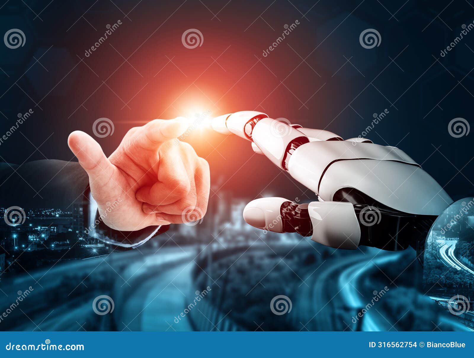 MLP Futuristic Robot Artificial Intelligence Concept. Stock ...