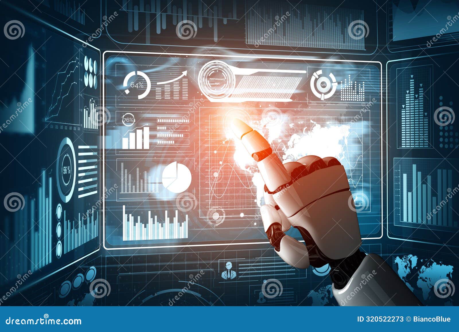 MLP Futuristic Robot Artificial Intelligence Concept. Stock ...