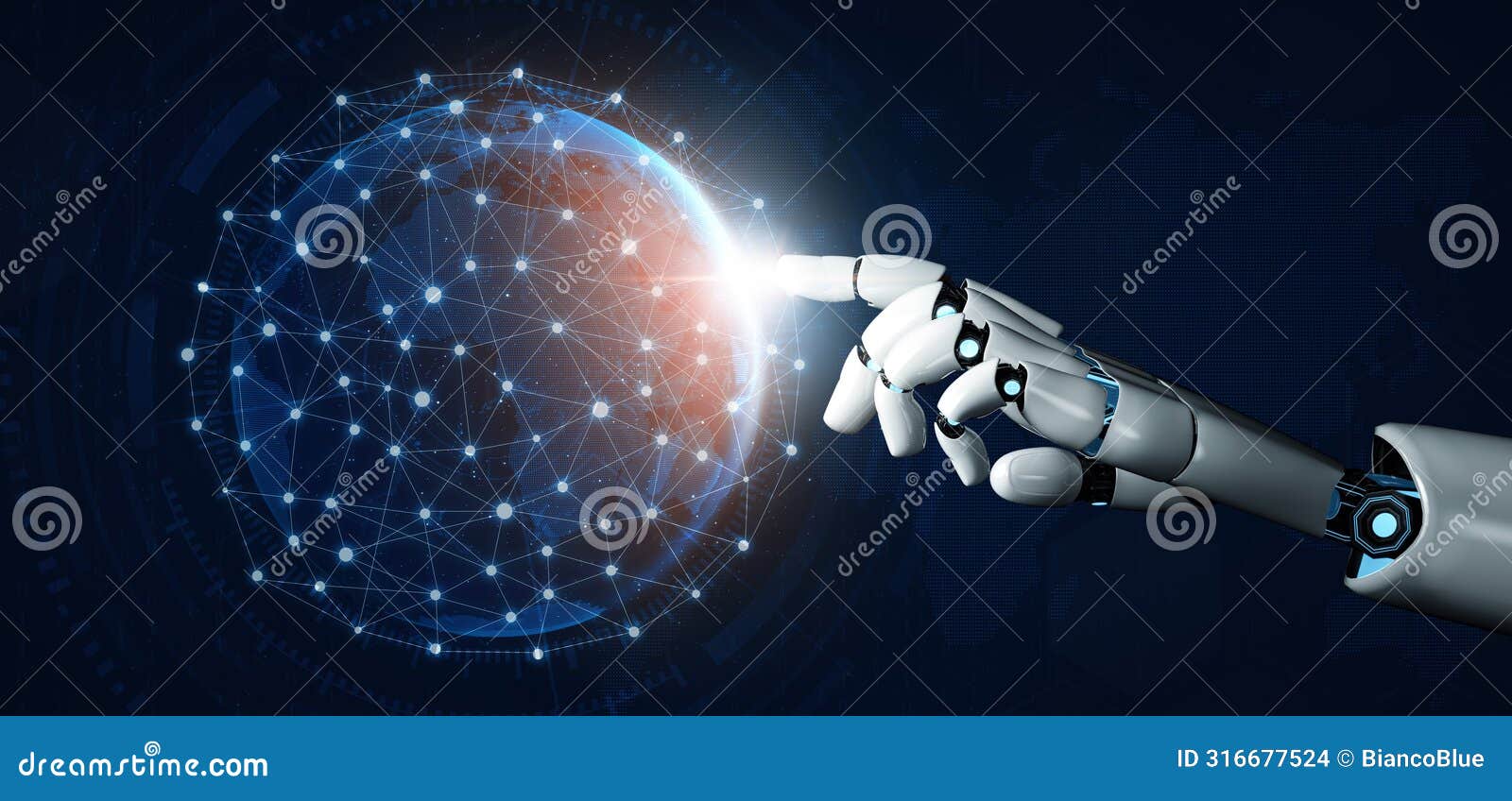 MLP Futuristic Robot Artificial Intelligence Concept. Stock ...