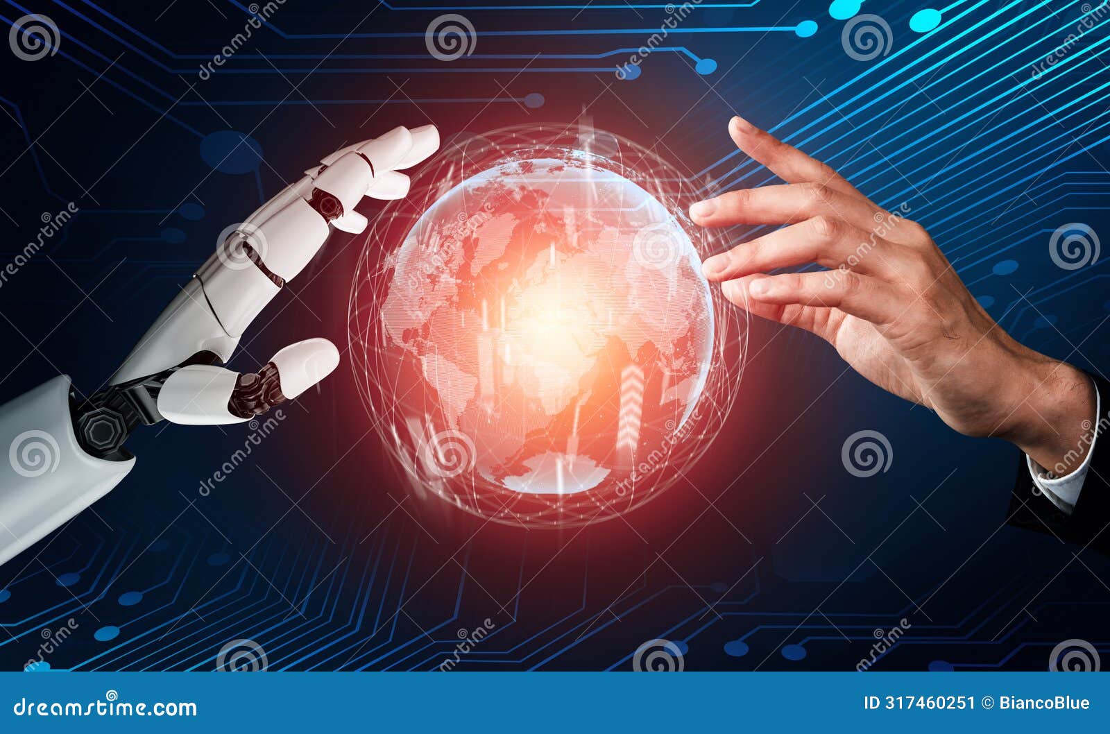 MLP Futuristic Robot Artificial Intelligence Concept. Stock ...