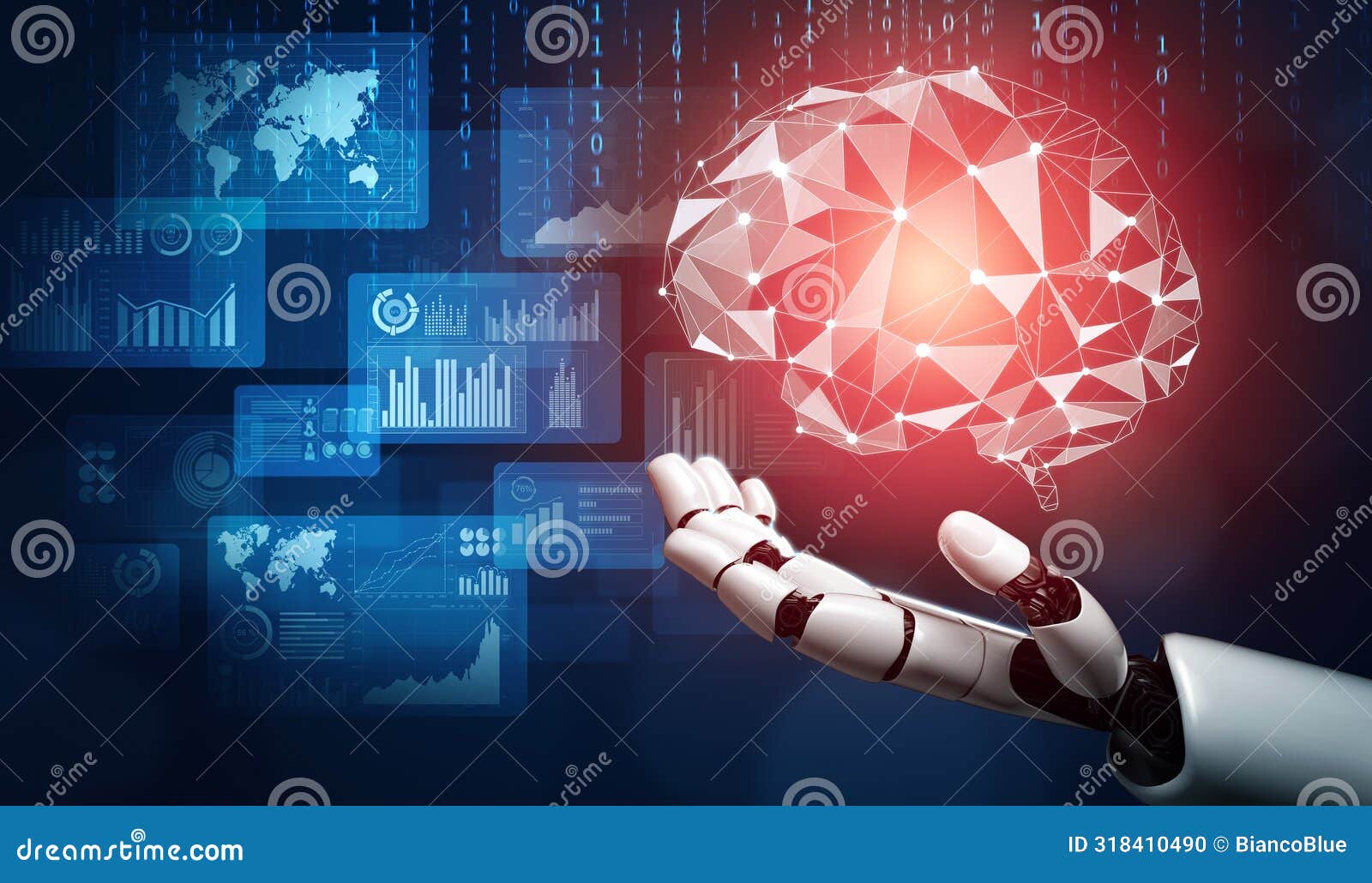 MLP Futuristic Robot Artificial Intelligence Concept. Stock ...