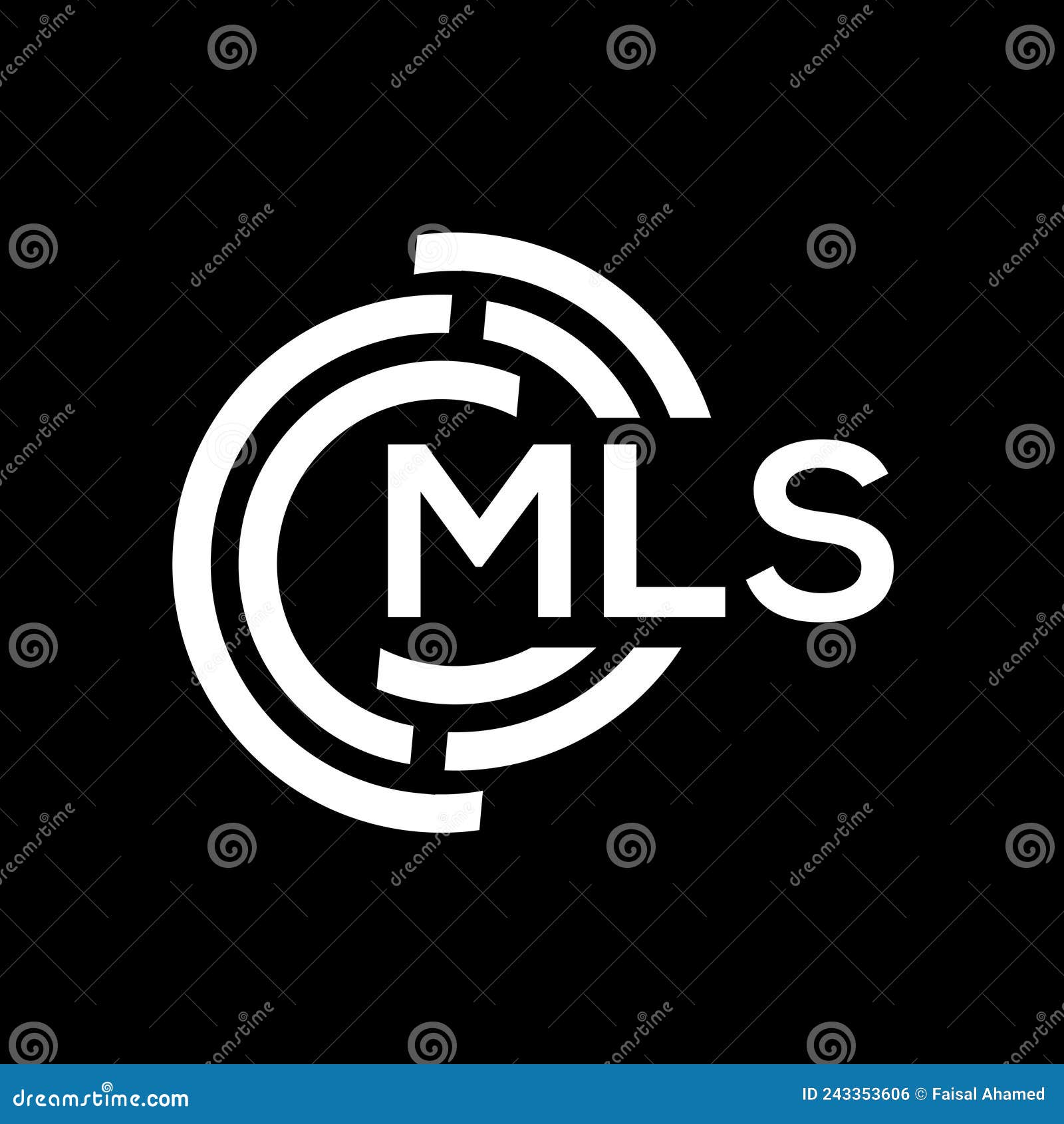 MLS Letter Logo Design. MLS Monogram Initials Letter Logo Concept Stock ...