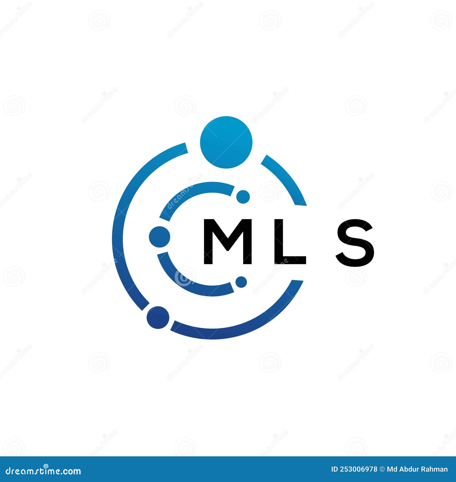 MLS Letter Technology Logo Design on White Background. MLS Creative ...