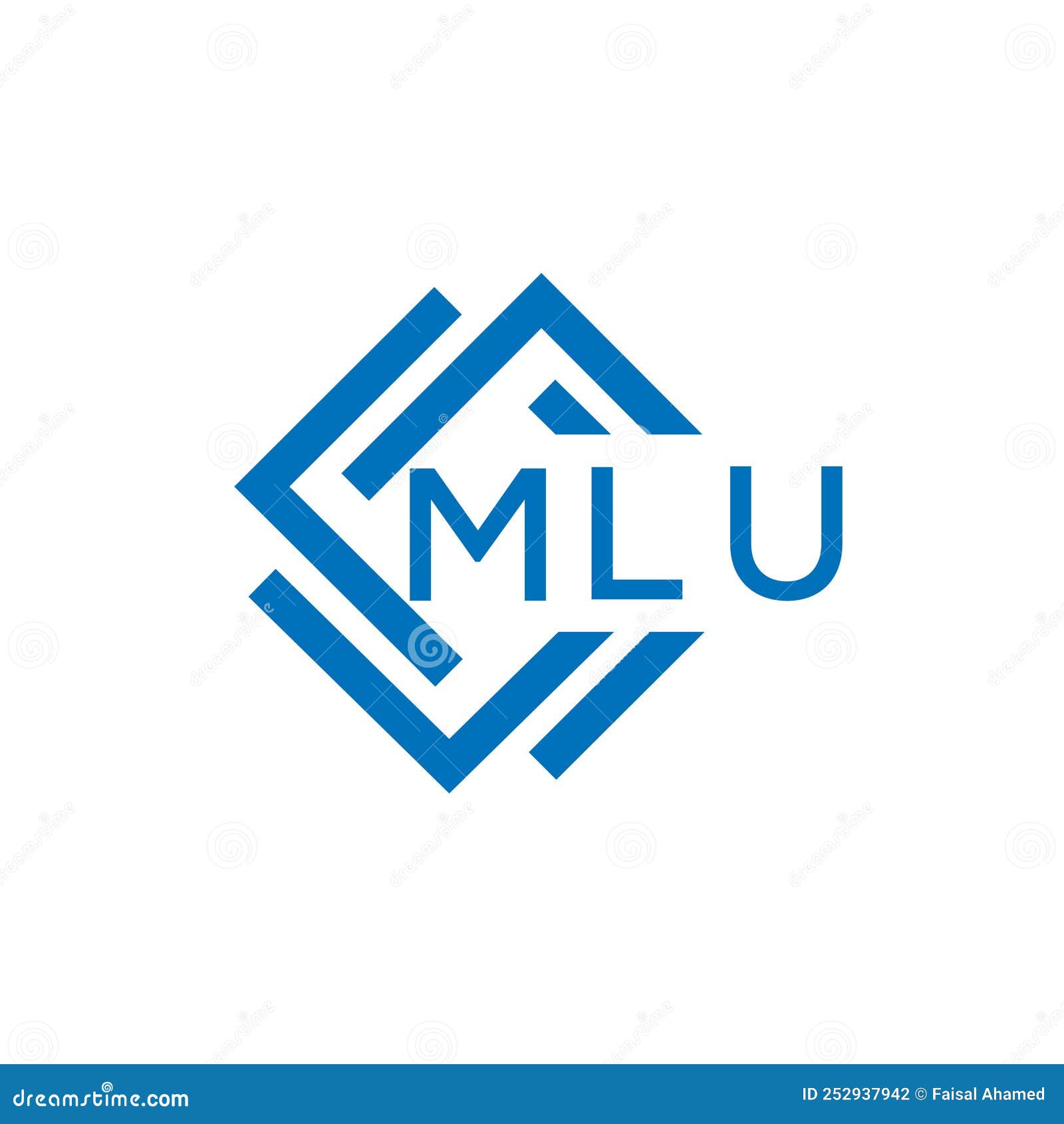 MLU Letter Logo Design on White Background. MLU Creative Circle Letter ...