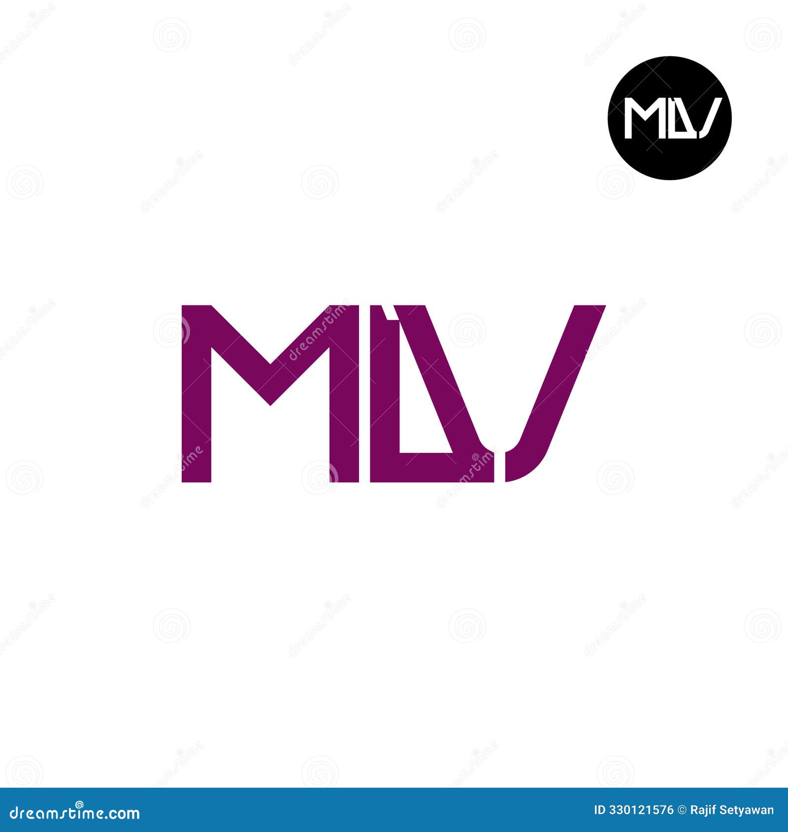 MLV Logo Letter Monogram Design Stock Vector - Illustration of brands ...
