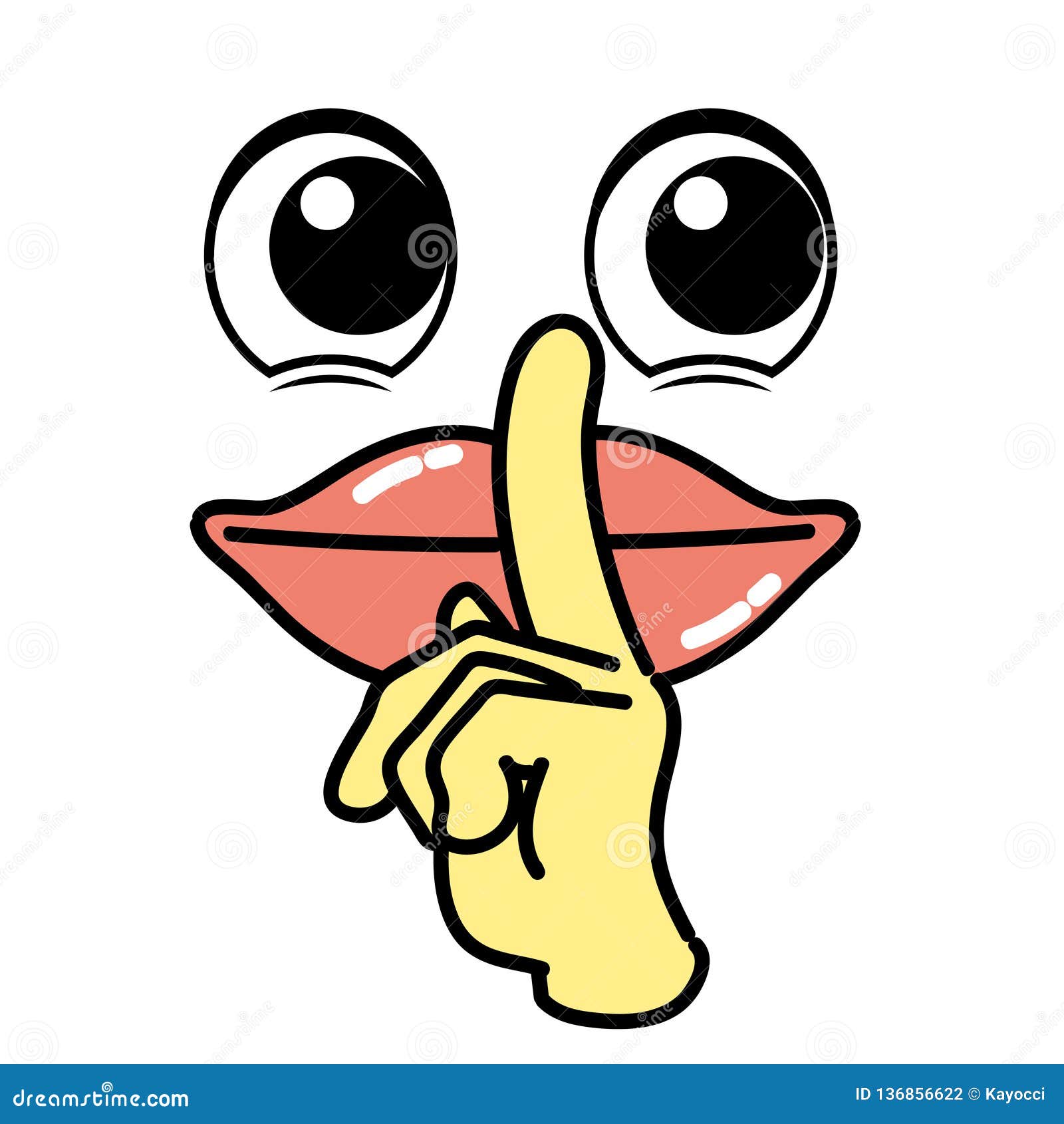 Be quiet - character stock vector. Illustration of privacy - 136856622