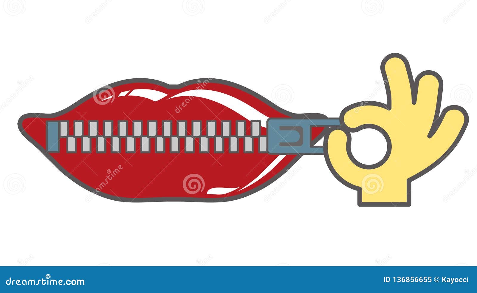Zip the lip - Logo style stock vector. Illustration of logo - 136856655