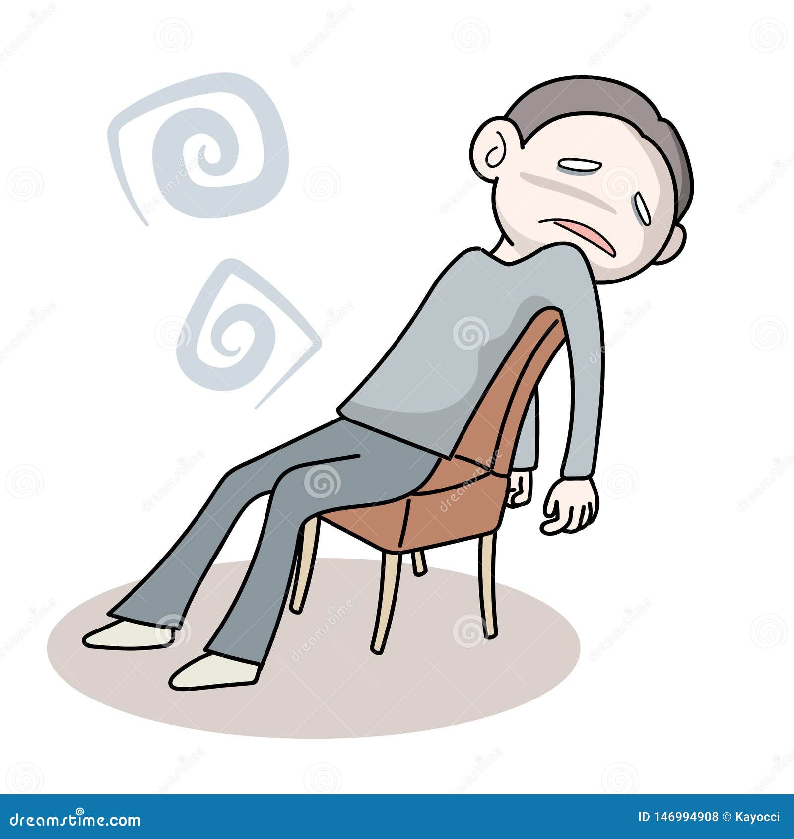 Coward Manga Image - Troubled Person Stock Vector - Illustration of ...