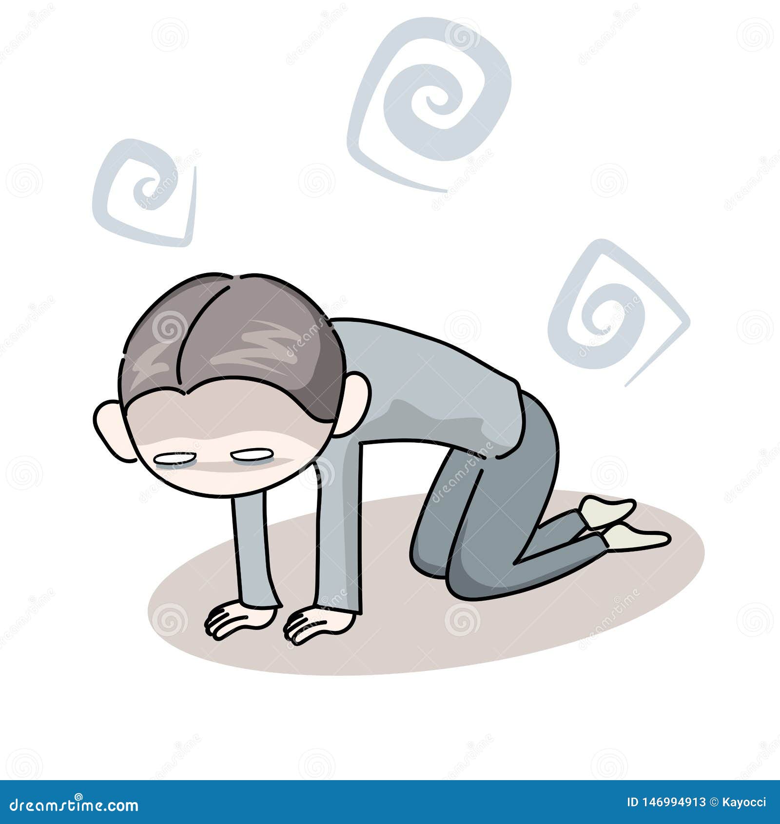 Coward Manga Image - Troubled Person Stock Vector - Illustration of ...