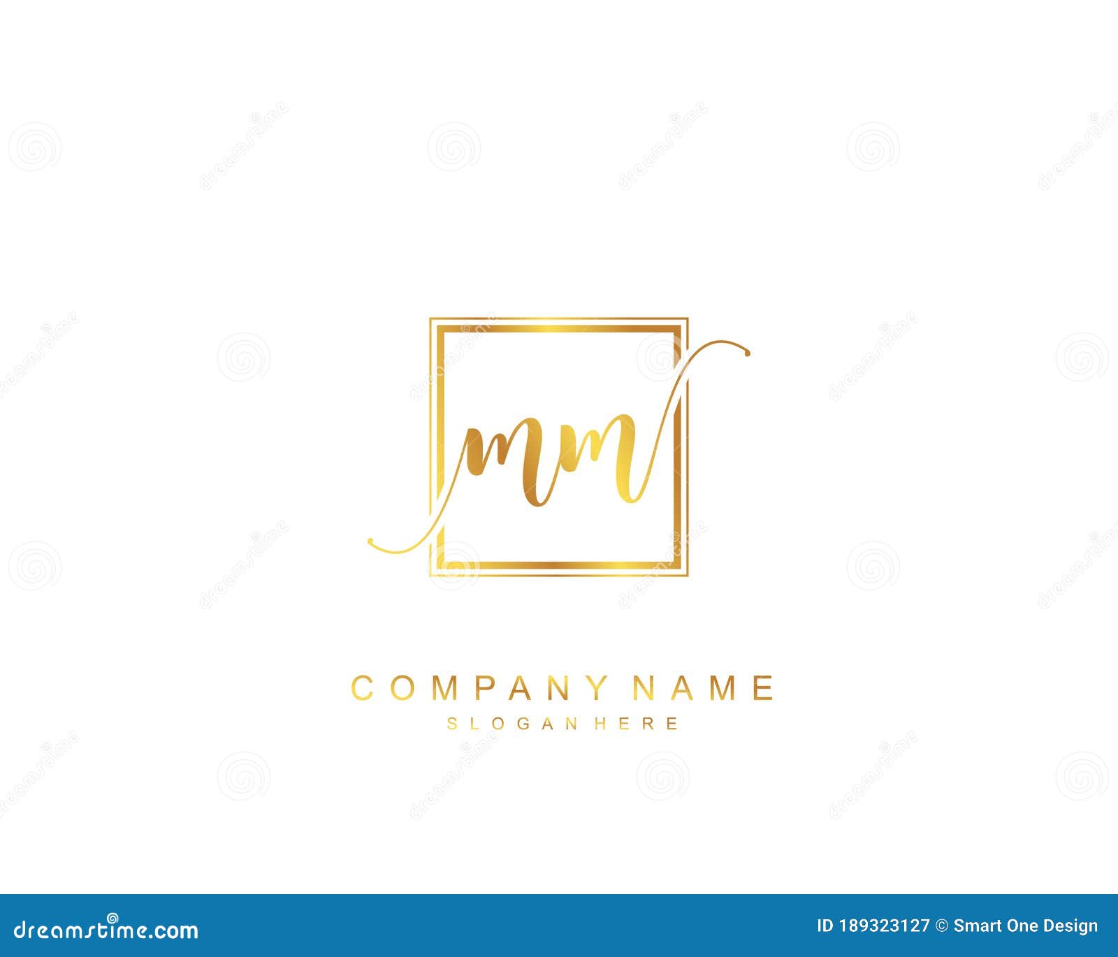 Initial MM Signature Logo Template Vector Stock Vector - Illustration ...