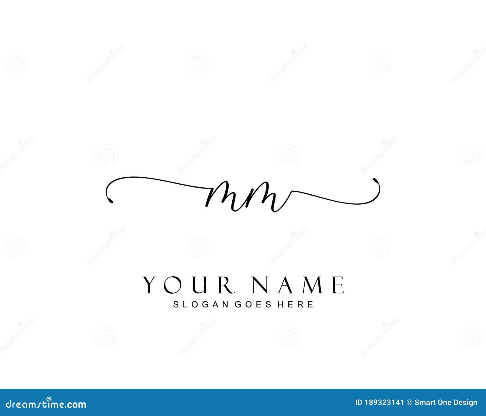 Initial MM Signature Logo Template Vector Stock Vector - Illustration ...