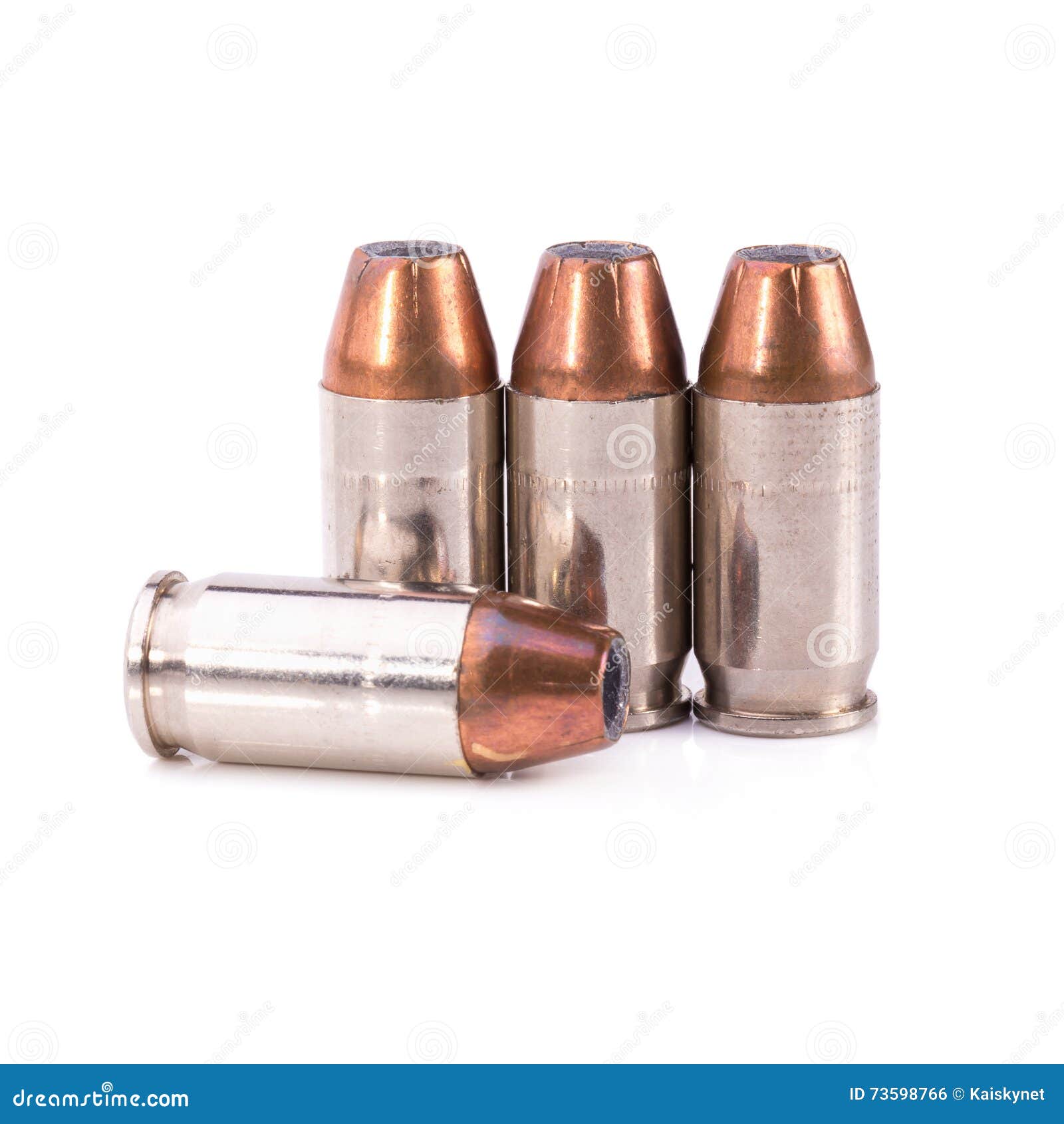 9mm Bullet for a Gun Isolated on White Background Stock Photo - Image ...