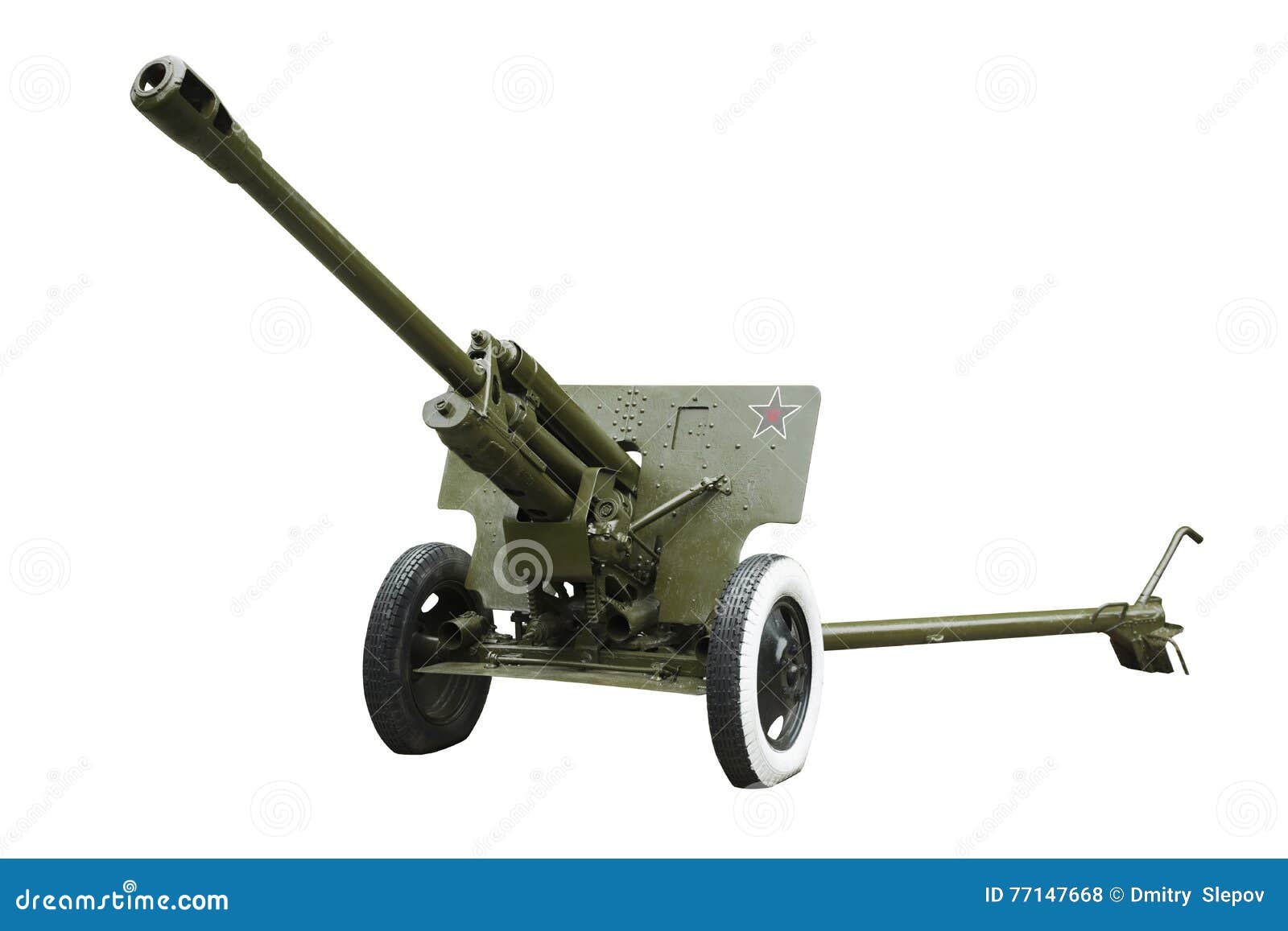 76 - Mm Cannon ( ZIS- 3) Soviet Army Stock Photo - Image of battle ...