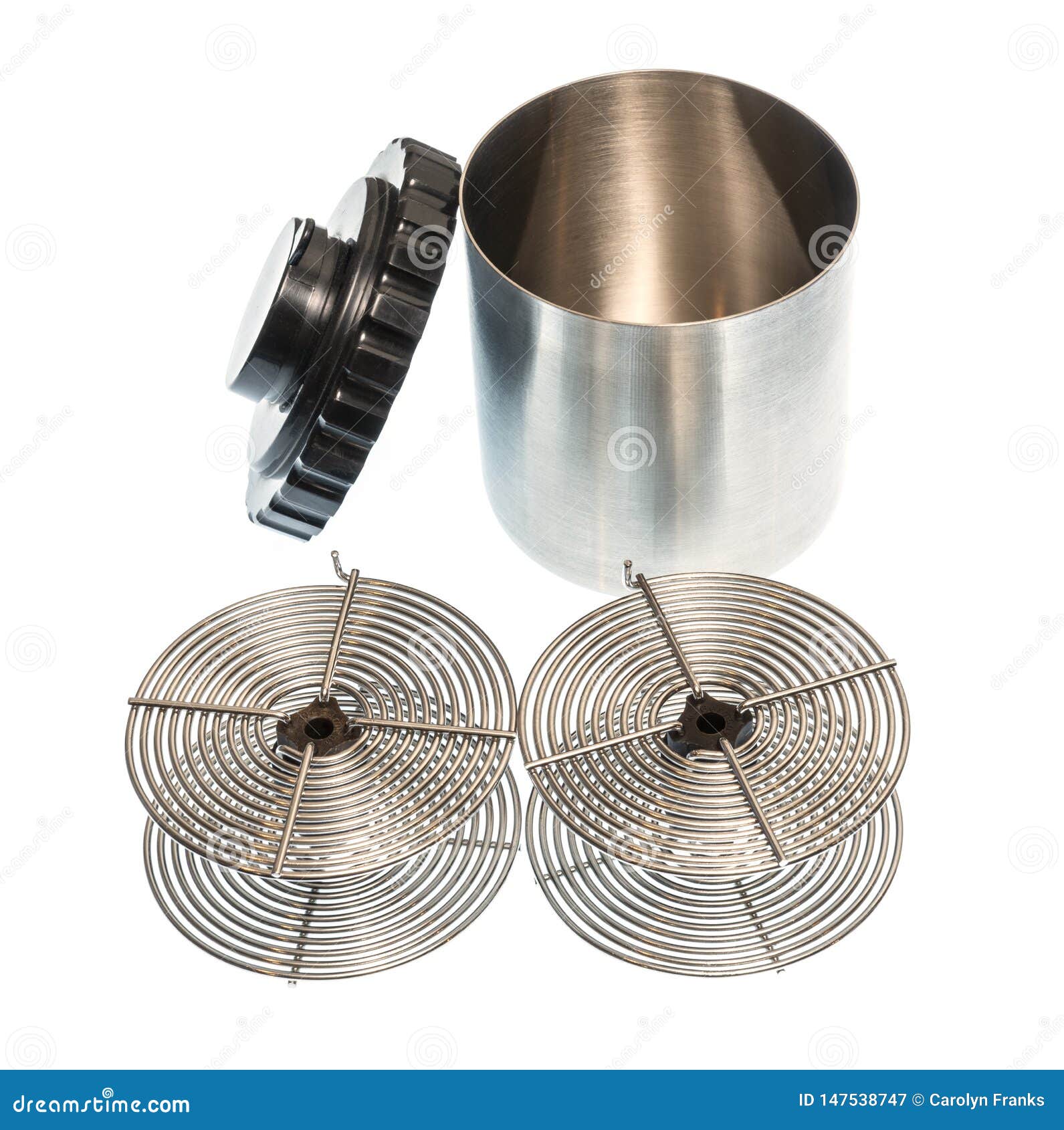 35mm Developing Tank and Reels Isolated on White Stock Image - Image of ...