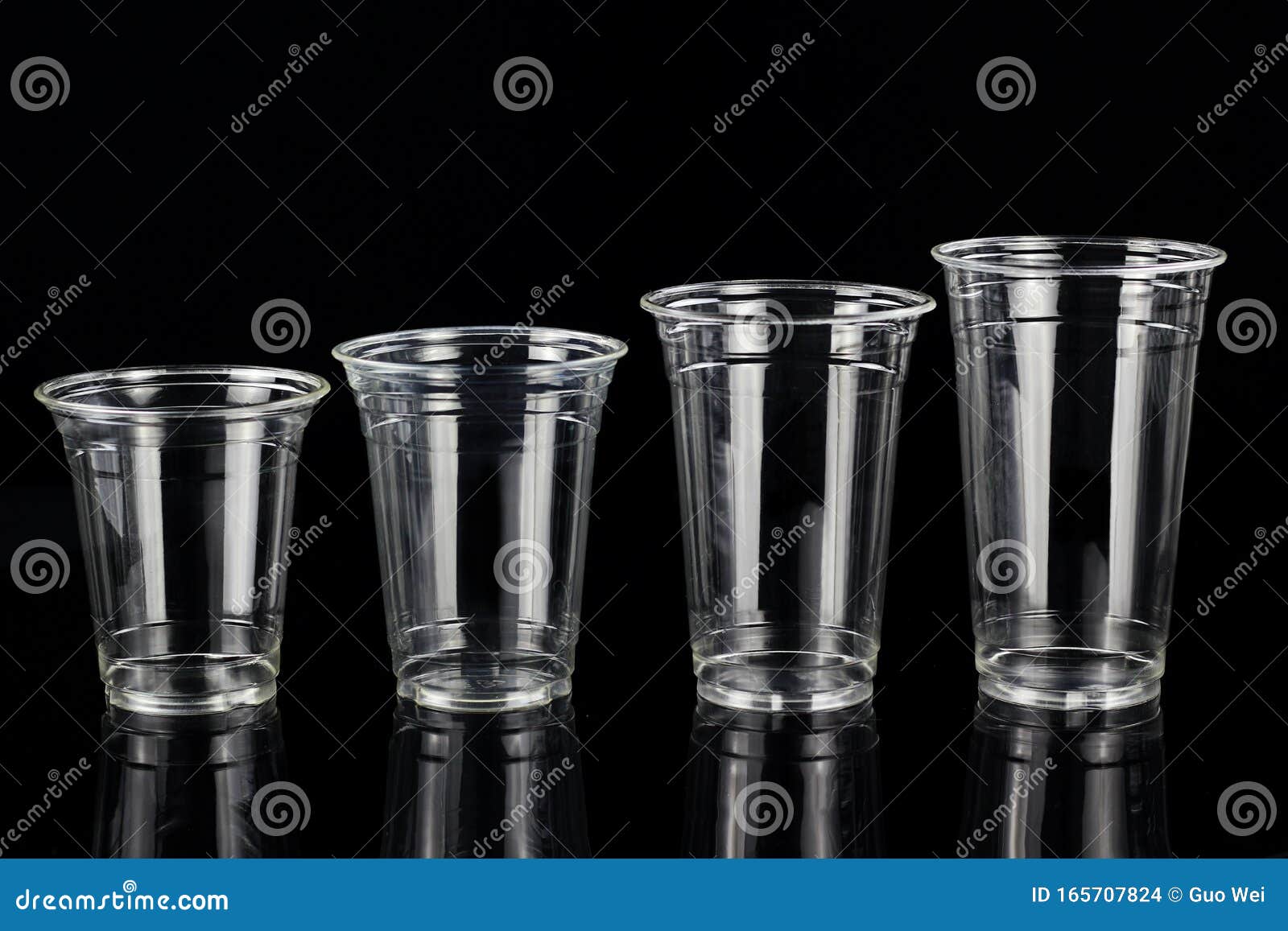 Disposable Plastic Cup with Different Size Stock Photo - Image of clear ...