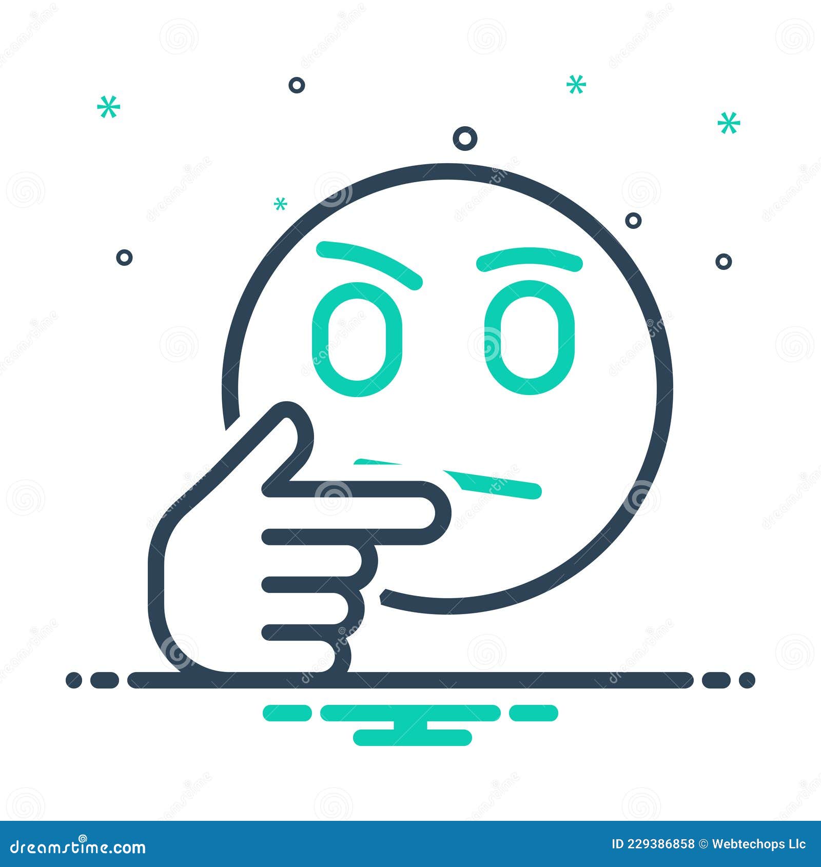Mix Icon for Mm-Hmm, Thought and Emoji Stock Vector - Illustration of ...