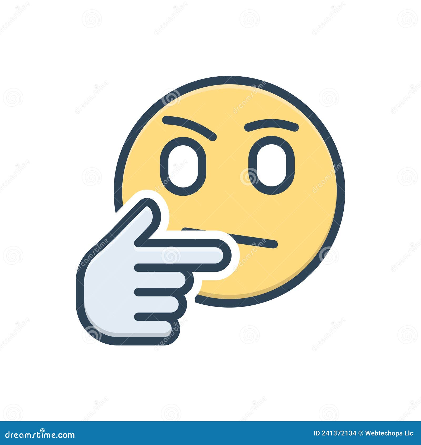 Color Illustration Ion for Mm-Hmm, Think and Emoji Stock Illustration ...