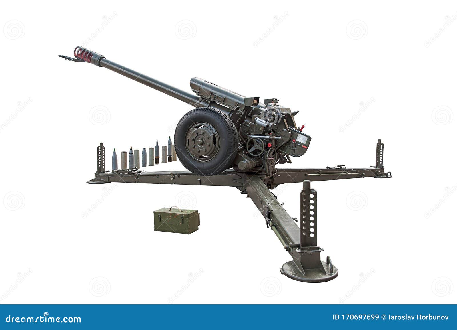 122mm Howitzer Deployed in Combat Position Stock Image - Image of ...