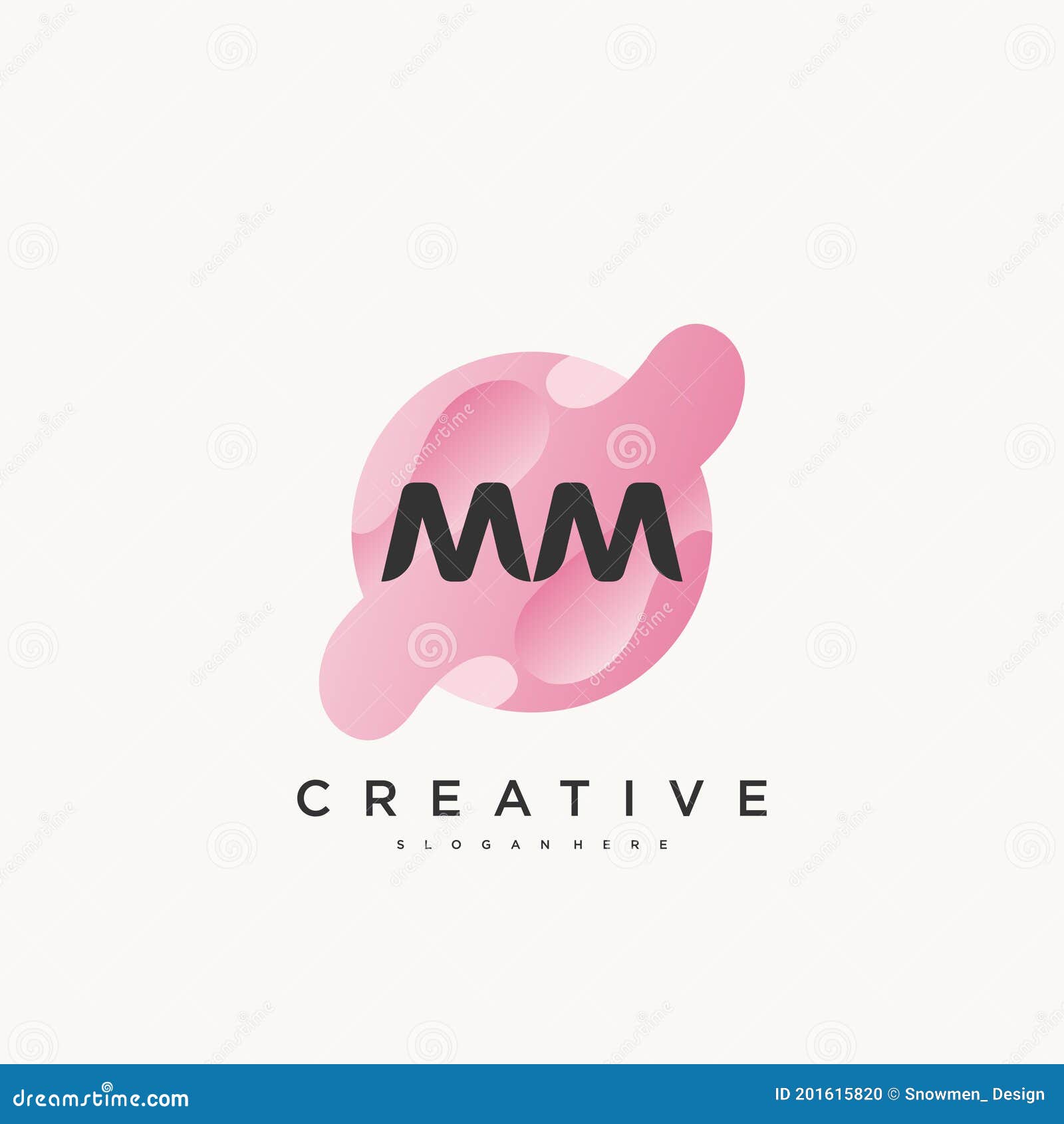 MM Initial Letter Colorful Logo Icon Design Template Elements Vector ...