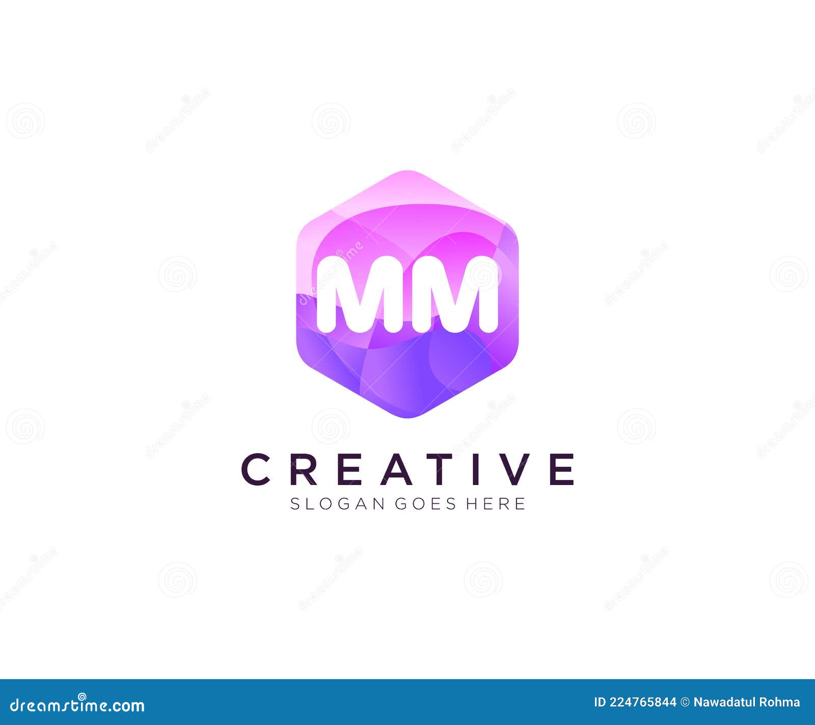 MM Initial Logo with Colorful Hexagon Modern Business Alphabet Logo ...