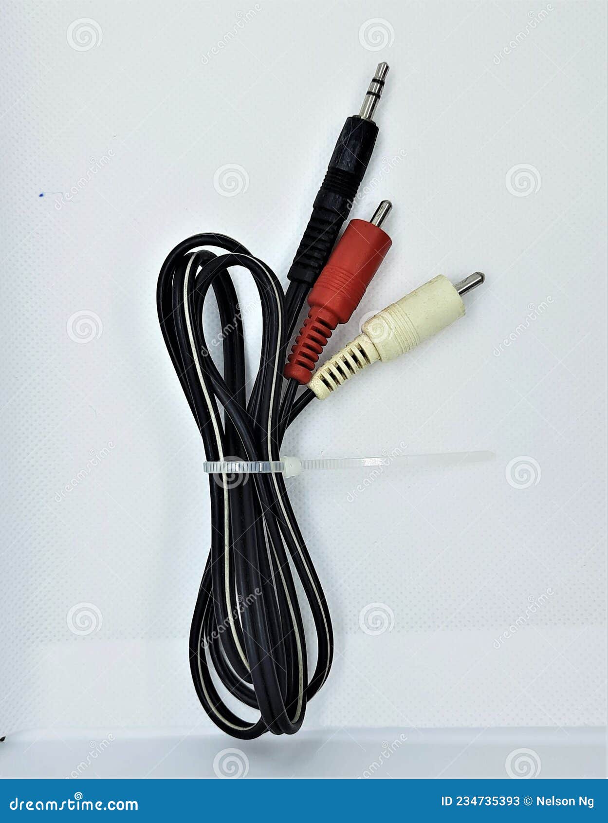 3.5mm Micro Jack and RCA Cable for Audio Data Transmission Stock Image ...