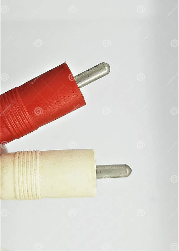 3.5mm Micro Jack and RCA Cable for Audio Data Transmission Stock Image ...