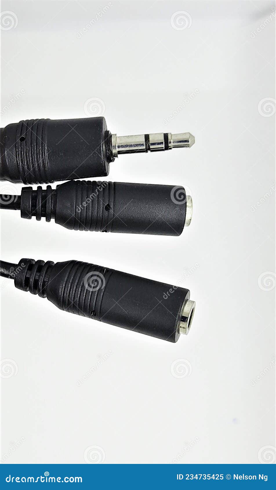 3.5mm Micro Jack and RCA Cable for Audio Data Transmission Stock Image ...
