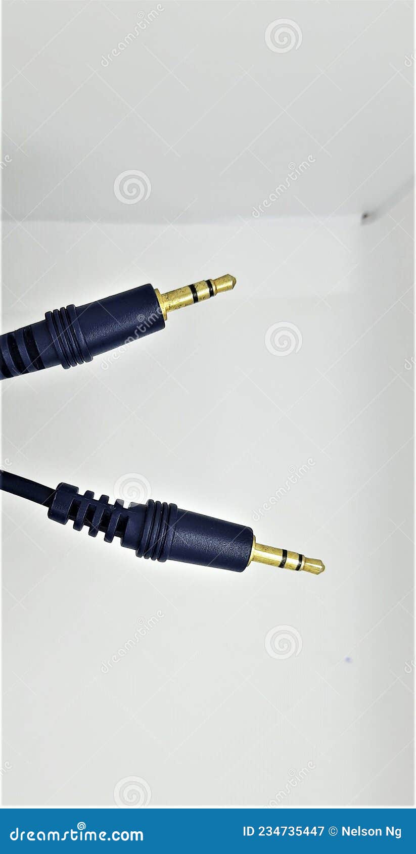 3.5mm Micro Jack and RCA Cable for Audio Data Transmission Stock Image ...