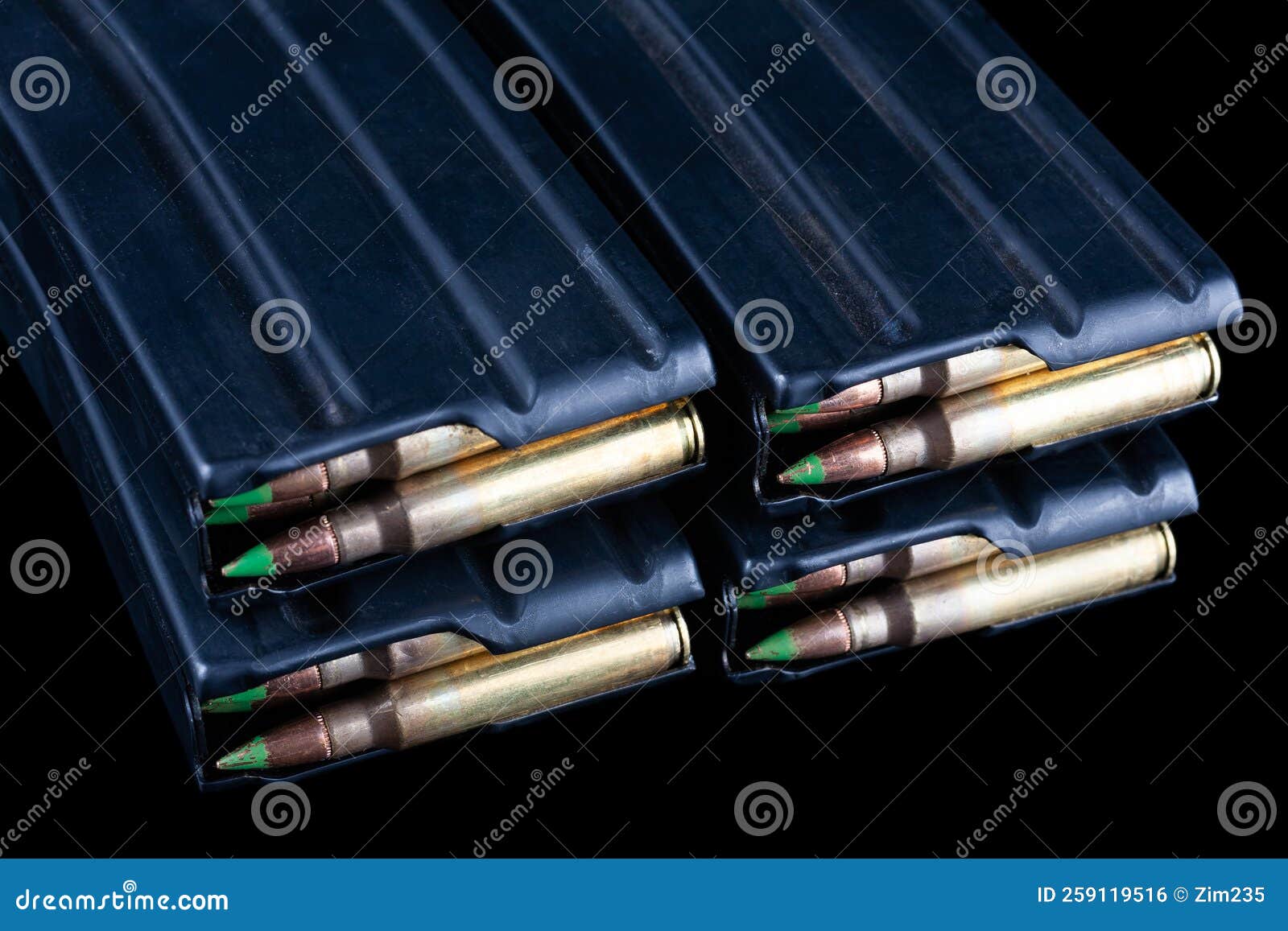 5.56mm NATO Ammunition in Magazines Stock Photo - Image of equipment ...