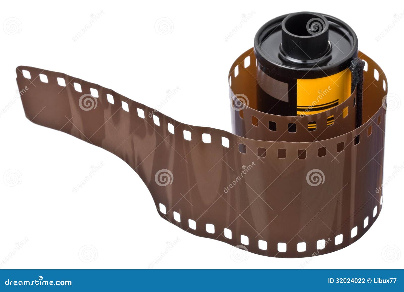 35mm negativ Film-Rolle stockfoto. Bild von gelb, ausrüstung - 32024022