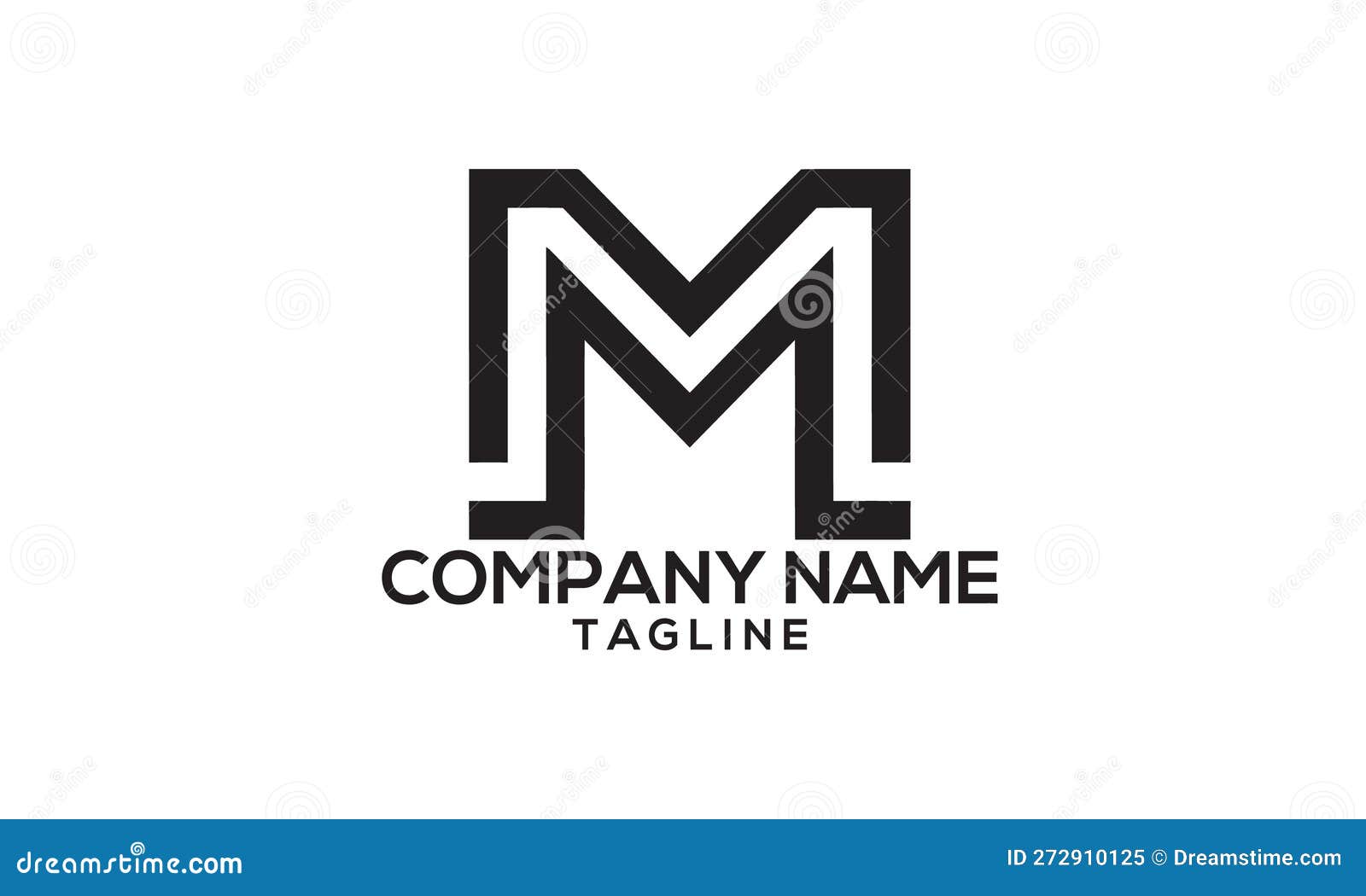 Mm Typography Logo Design Alphabet Stock Vector - Illustration of ...