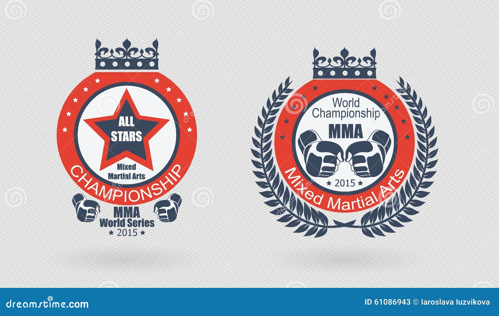 Mma badges stock vector. Illustration of emblem, cage - 61086943