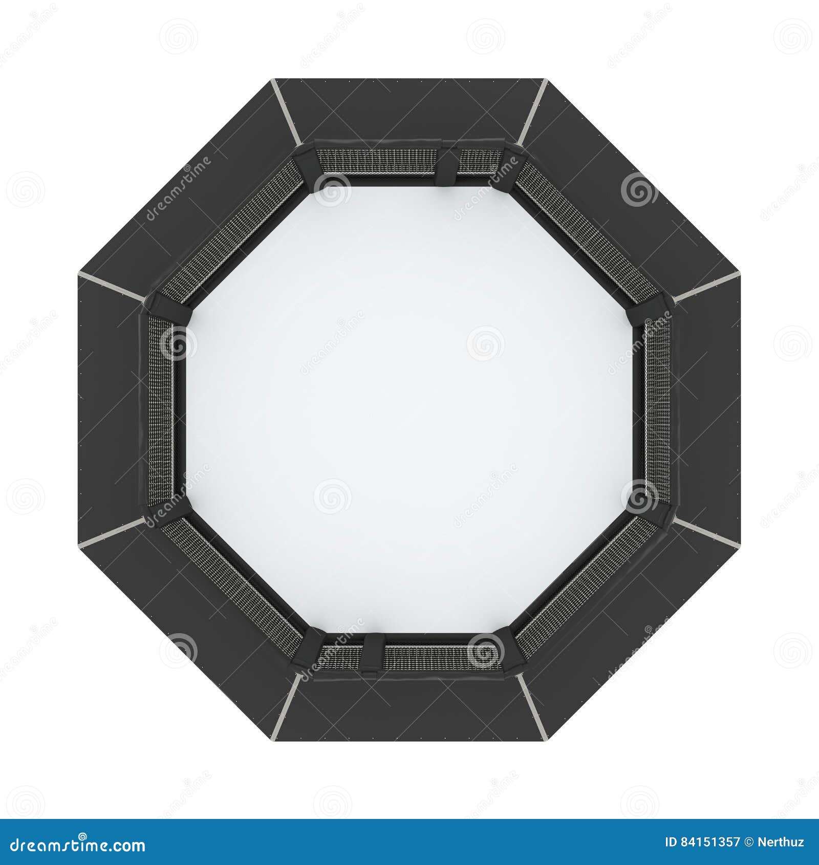 Octagon Arena For Mixed Martian Arts - MMA Cartoon Vector ...