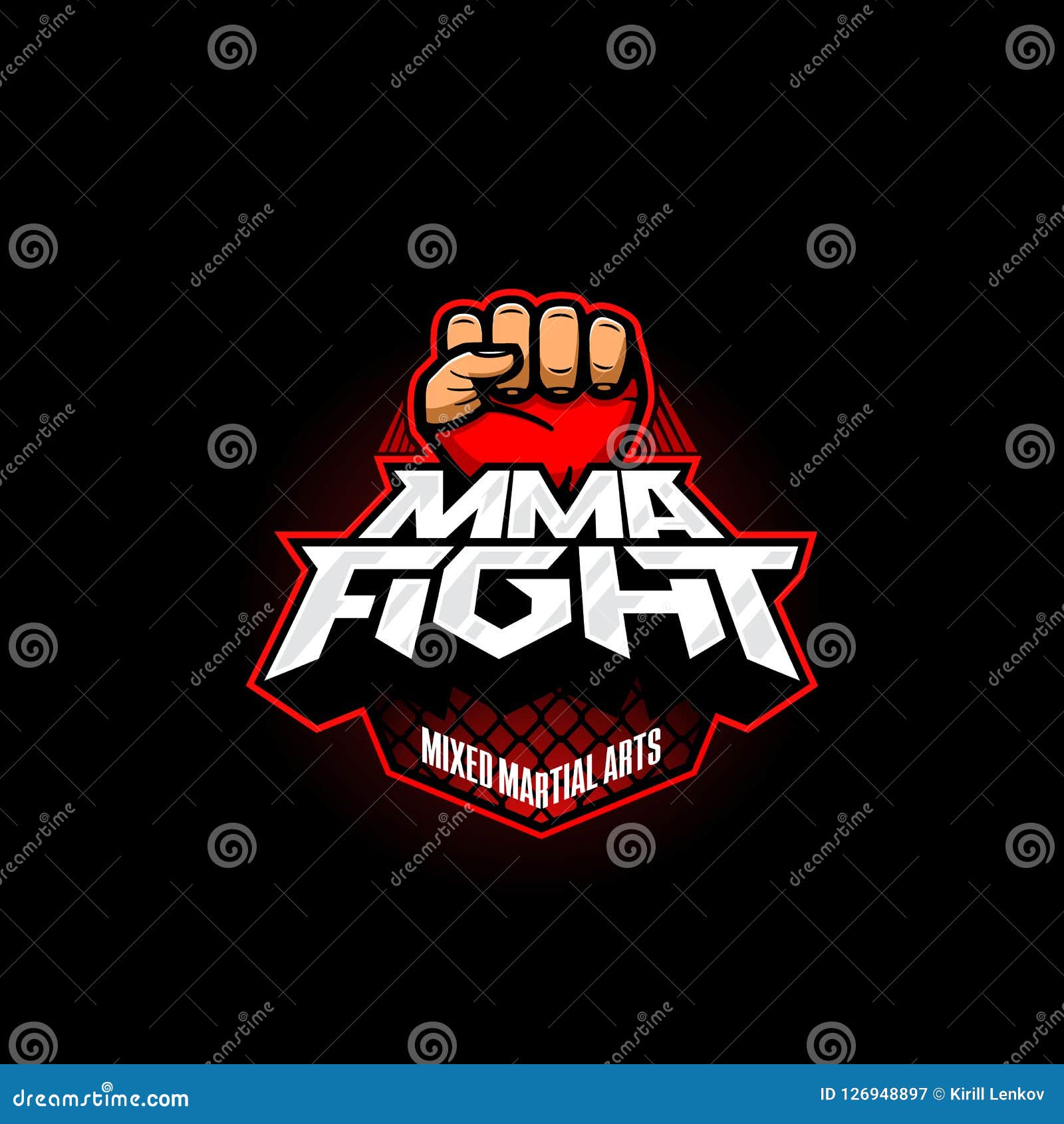 MMA Fight Logo. Mixed Martial Arts Vector Logotype Stock Vector ...
