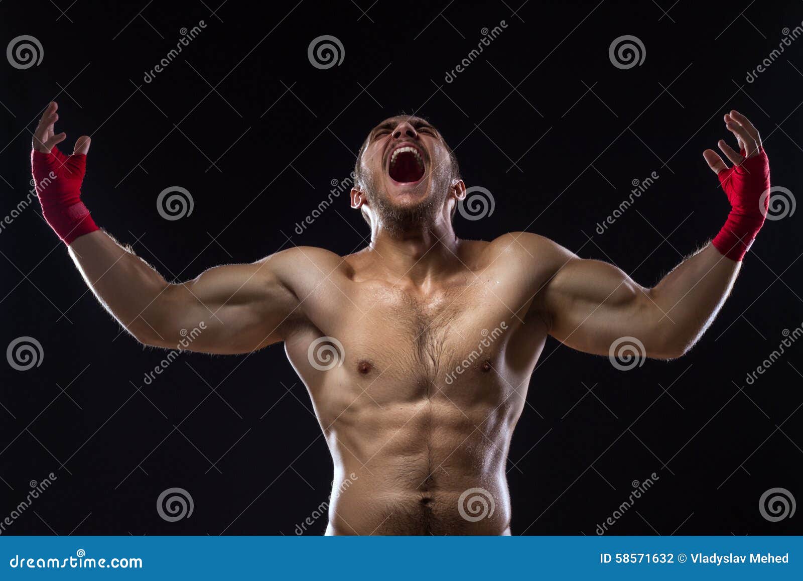 MMA Fighter stock photo. Image of males, beautiful, looking - 58571632